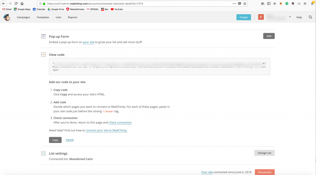 Mailchimp_Connect_Site_Get_Code