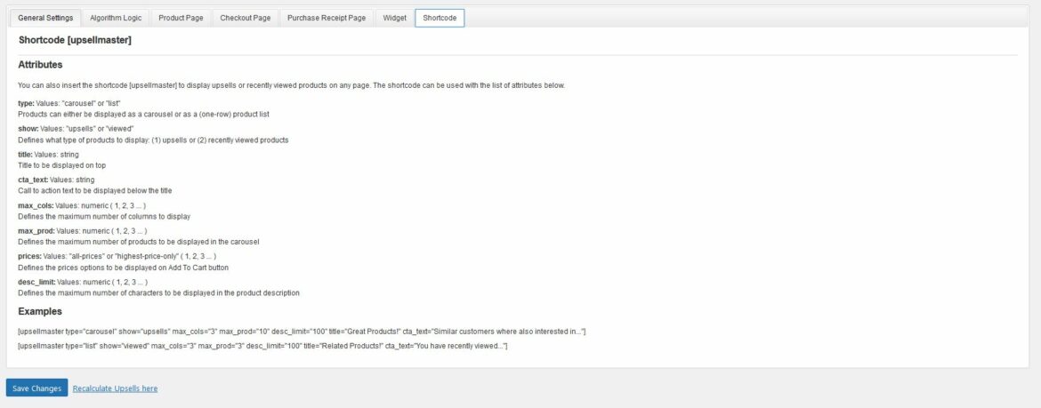 UpsellMaster Setup & Documentation - Plugins & Snippets